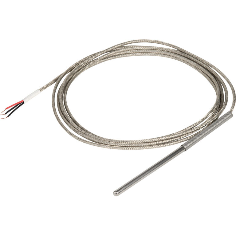 Temperature Probe - PT100, 0°C to 400°C, copper braided sleeve, 3m | MARDAG